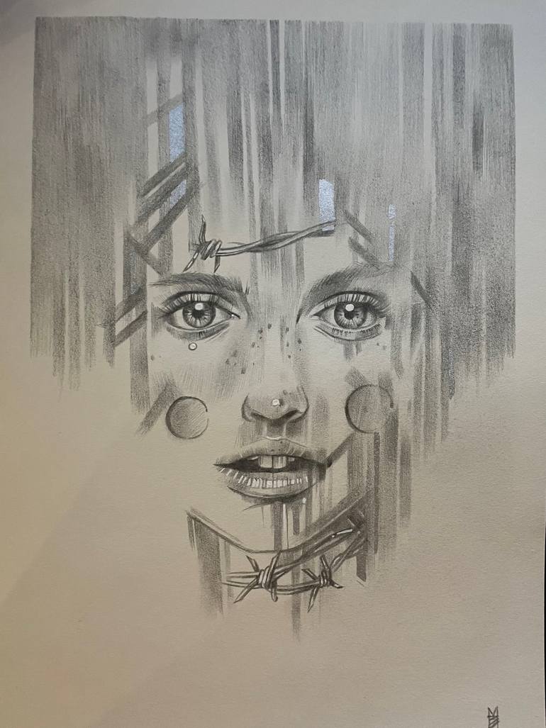 free from earthly shackles Drawing by Mikhail Zaporozhchenko | Saatchi Art