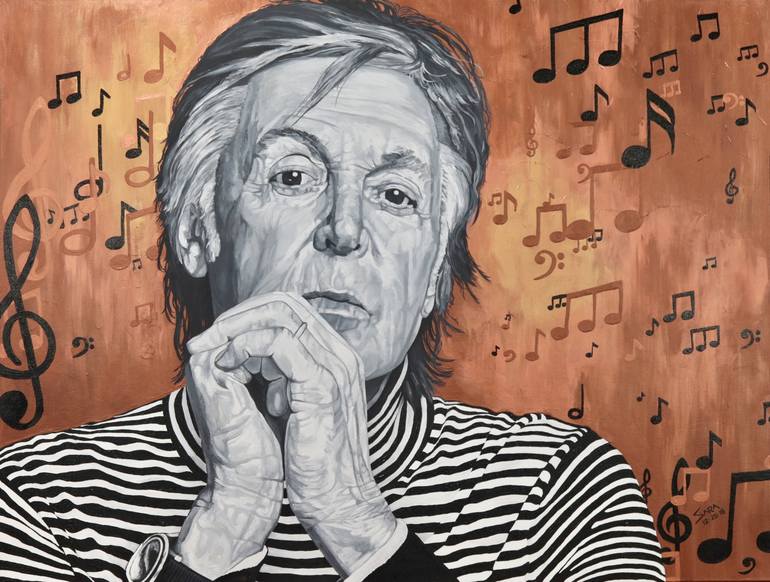 Paul McCartney Painting by Sara Gauthier | Saatchi Art