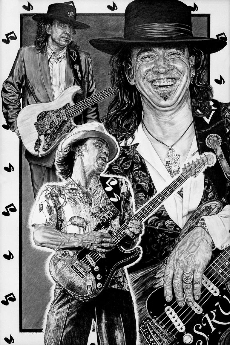 Stevie Ray Vaughn Drawing by Sara Gauthier | Saatchi Art