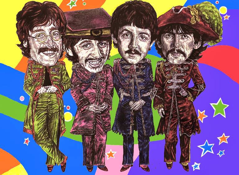 Beatles Sergeant Pepper Drawing by Sara Gauthier | Saatchi Art