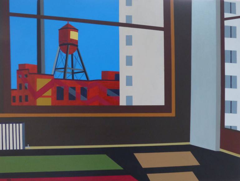 Hopper meets Demuth Painting by Anthony Moss | Saatchi Art