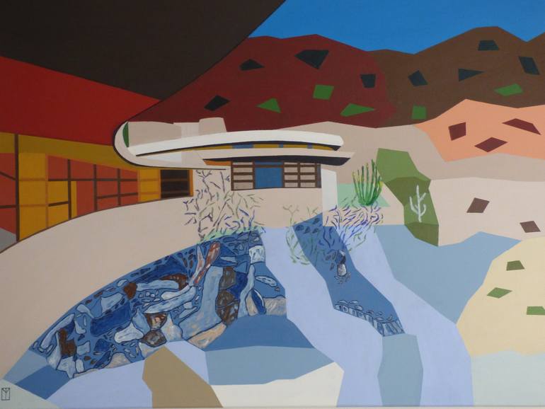 The Circular Sun House - Modernism 22 Painting by Anthony Moss ...