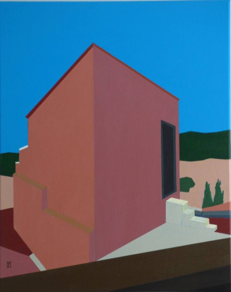 Unknown Building - Sardinia Painting by Anthony Moss | Saatchi Art