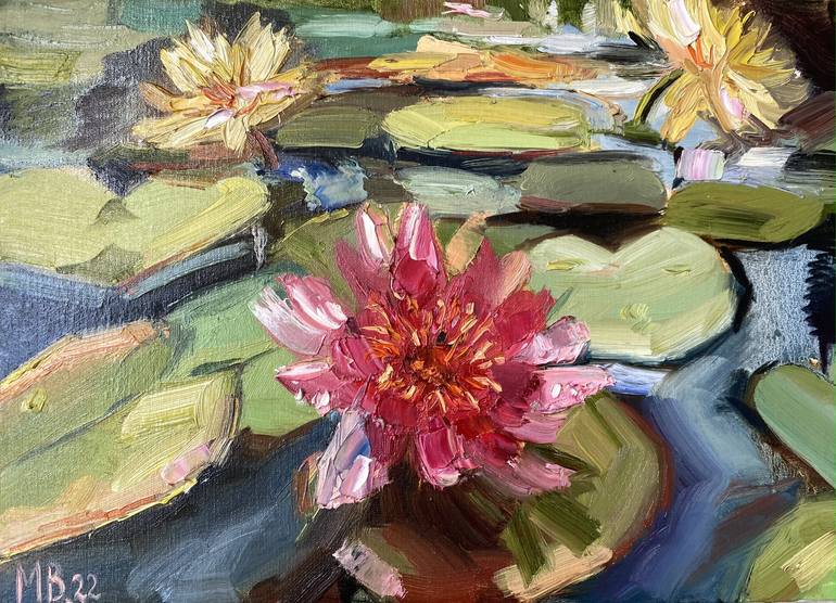 Lotuses #2 Painting by Mariya Bogdanova | Saatchi Art