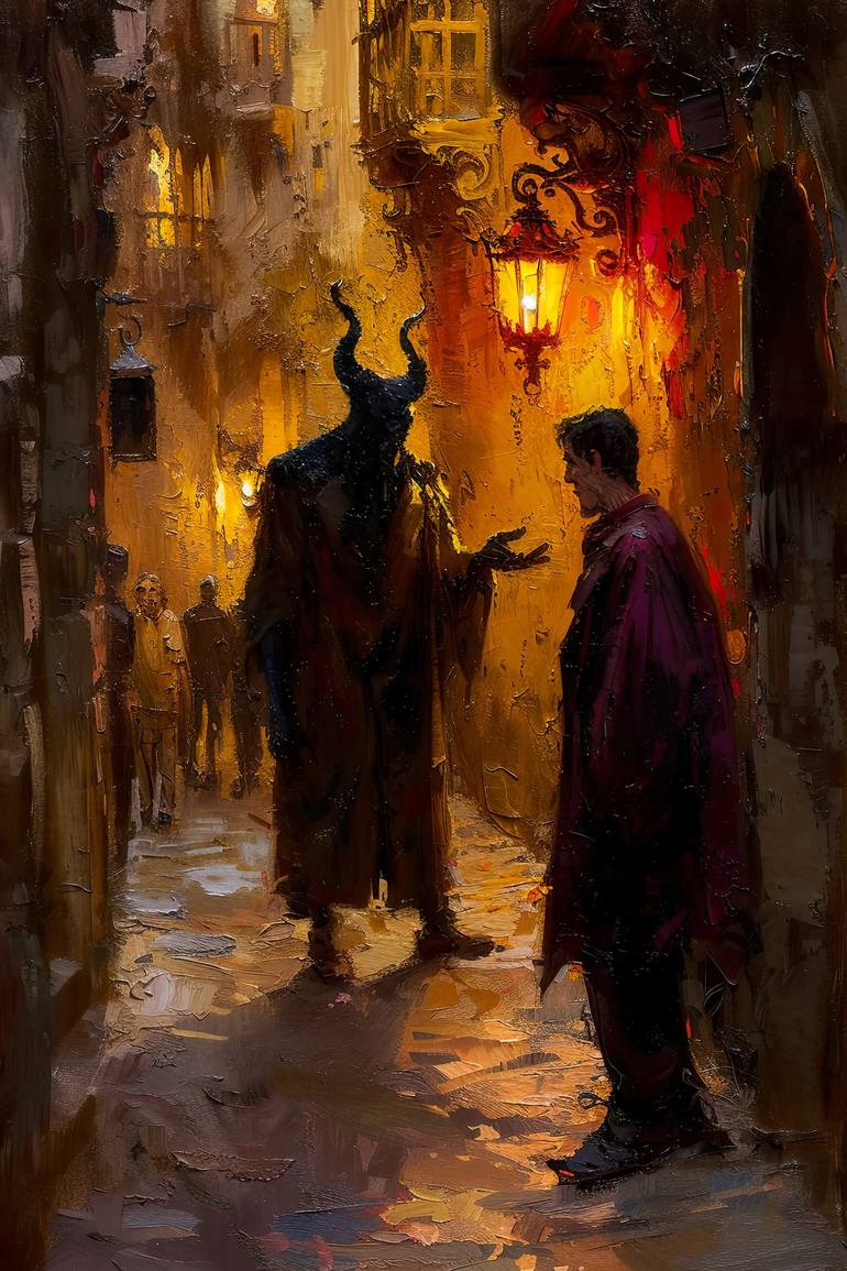 Midnight Devils Painting by Andrea Mazzocchetti | Saatchi Art