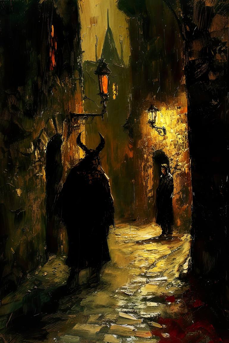 Midnight Devils Painting by Andrea Mazzocchetti | Saatchi Art