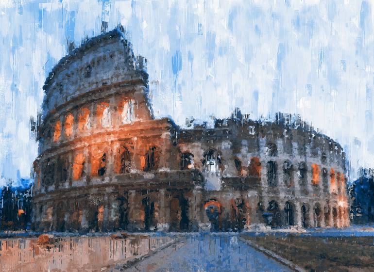 Colosseum, Rome Painting by Andrea Mazzocchetti | Saatchi Art
