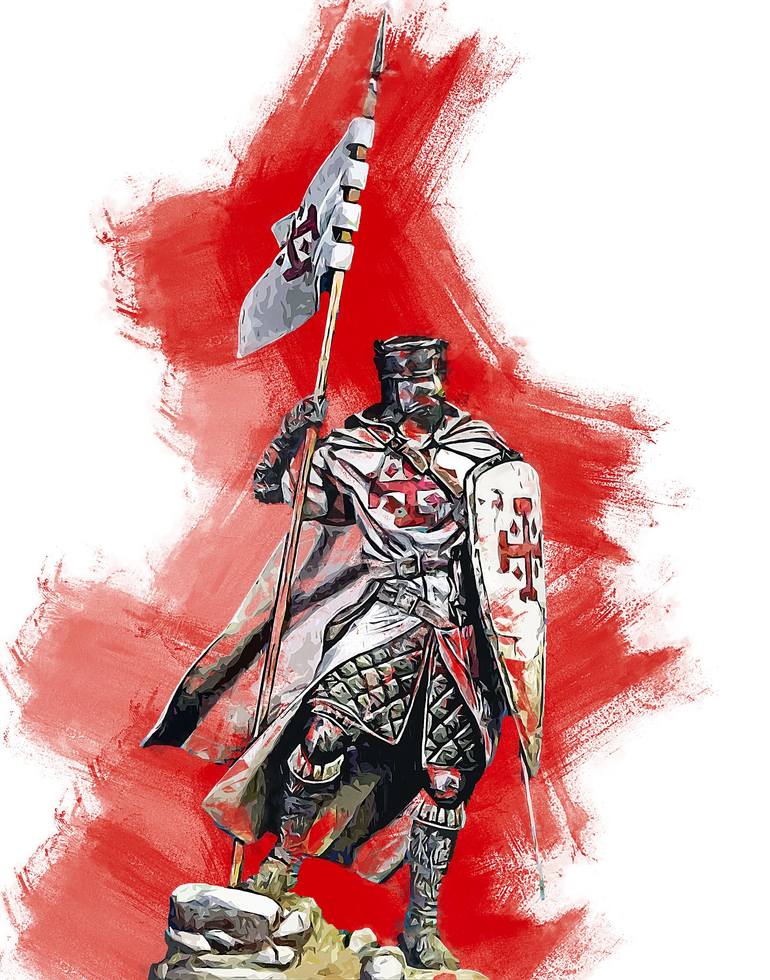 Crusader Warrior Painting by Andrea Mazzocchetti | Saatchi Art