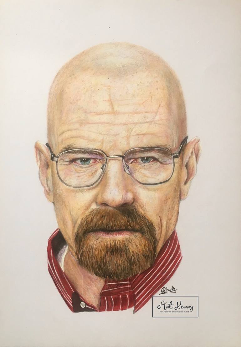 Heisenberg - Walter White - Breaking Bad Drawing by Kerry Clarke ...