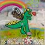 My lovasaurus Painting by Gerald Bell | Saatchi Art