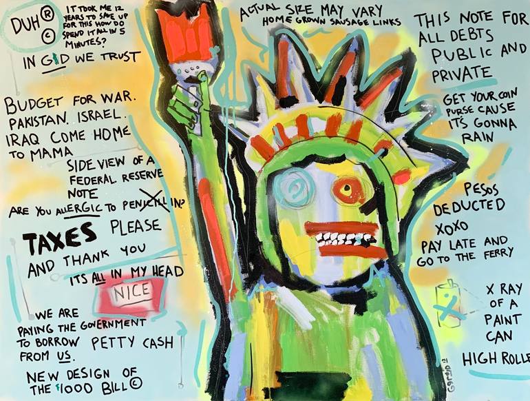 one armed tax collector Painting by Gerald Bell | Saatchi Art