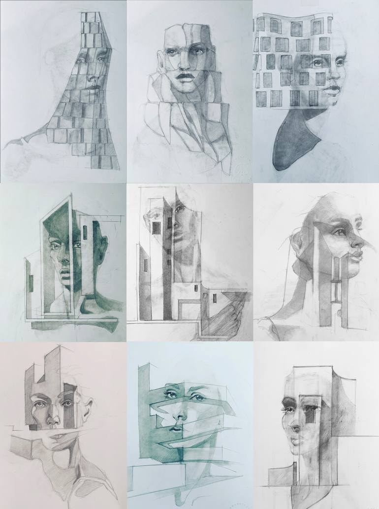 portraits of architecture Drawing by Andrea Sanguineti | Saatchi Art