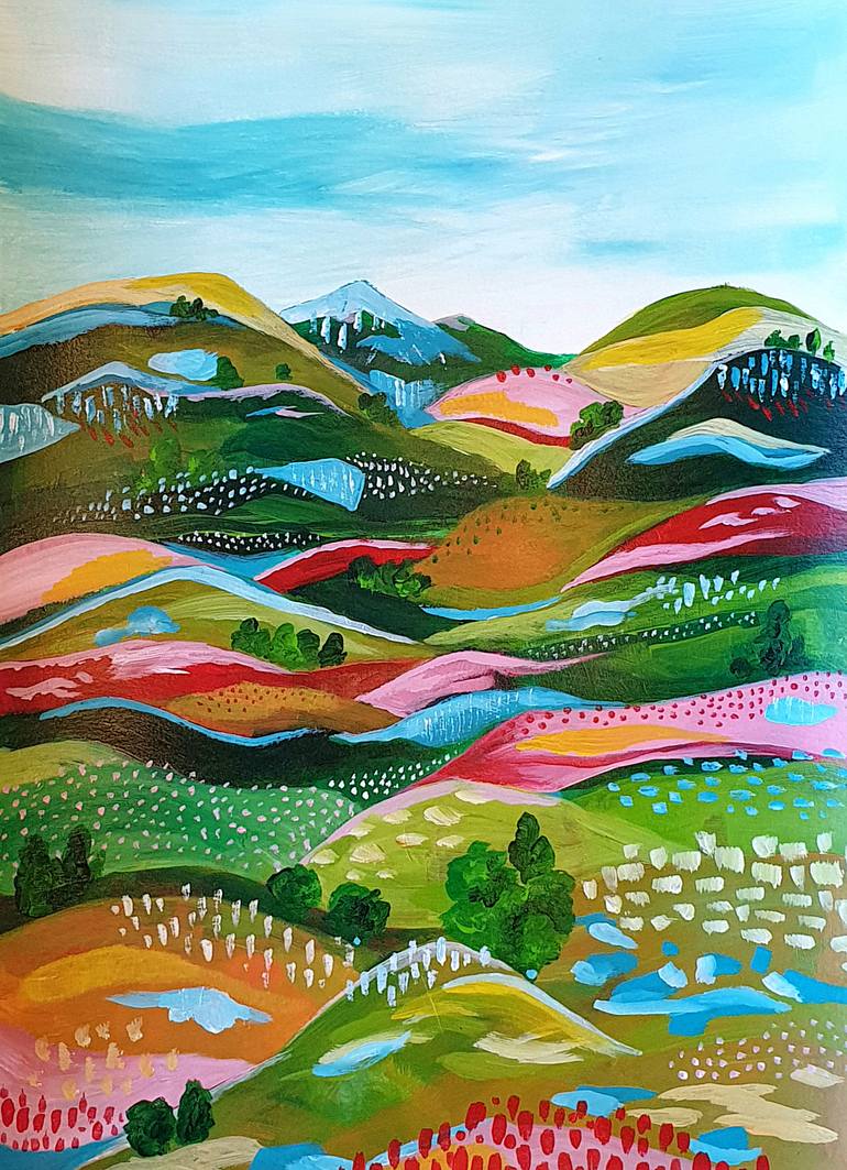 Old roads Painting by Alejandra Pinango | Saatchi Art