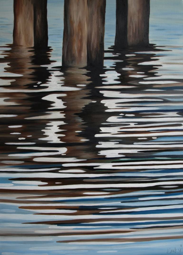 The Pier Painting by Emma Varney | Saatchi Art