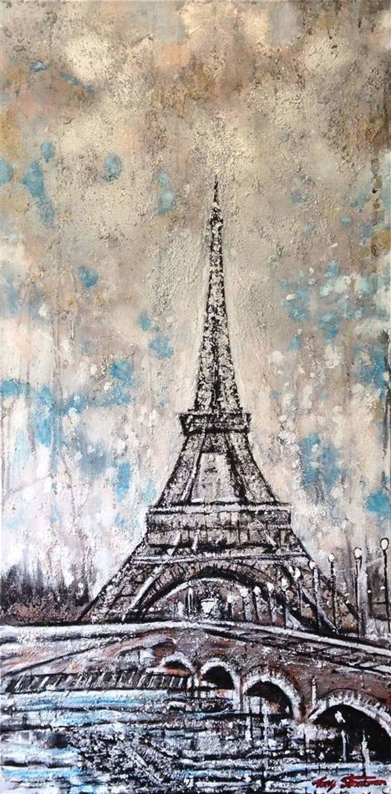 Eiffel Tower Painting by TONY STOCKMAN | Saatchi Art