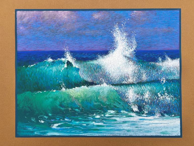 Sounds of the Sea. Wave Drawing by Andrii Kovalyk | Saatchi Art