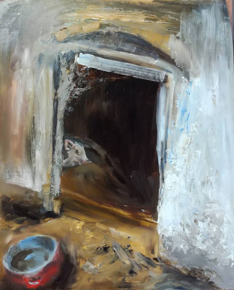 The only pig Painting by Flora Fodor | Saatchi Art