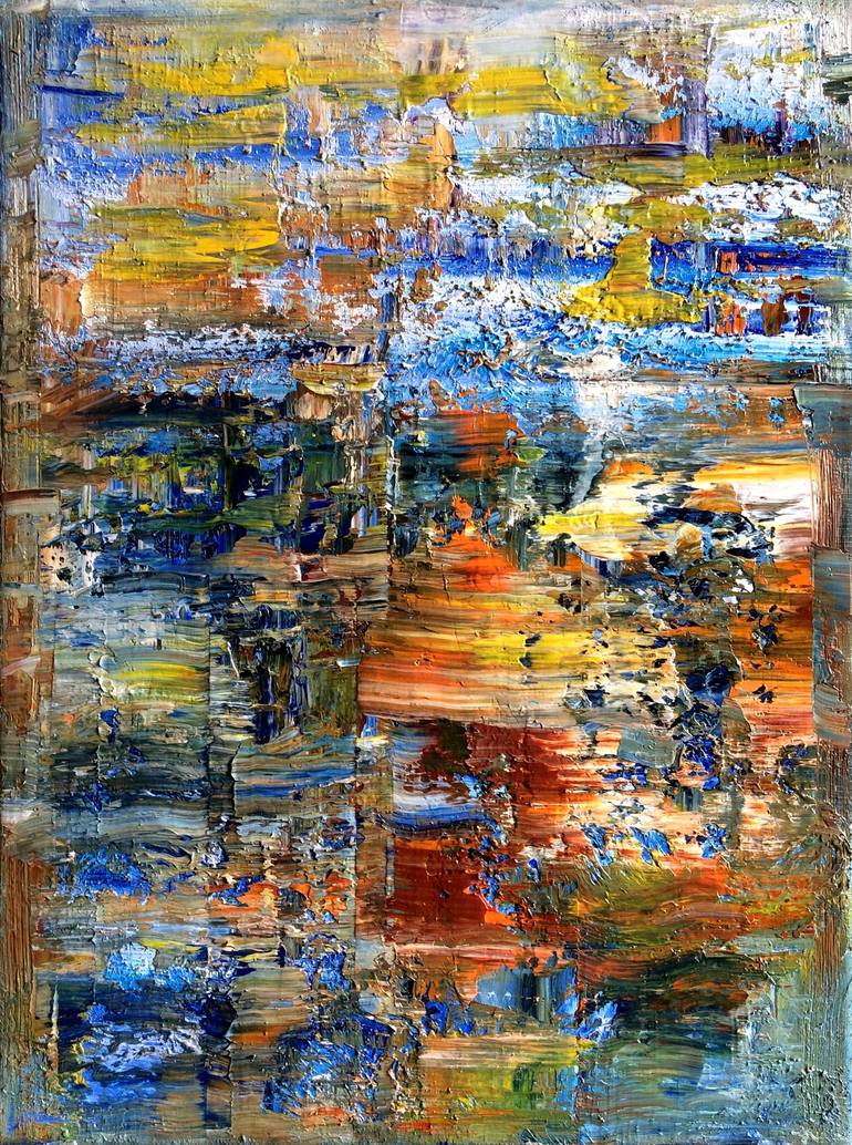 Abstract oil painting 1903 (original) Painting by Evgeniia Pavlova ...