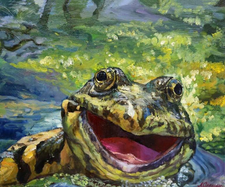 Smiley Froggy Painting by Alexander Trust | Saatchi Art