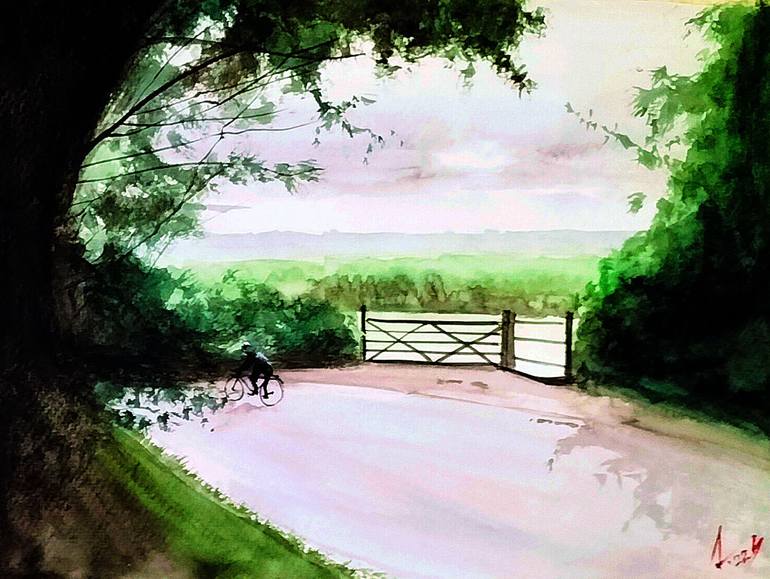 Suffolk, England Painting by ARUNAVA RAY | Saatchi Art