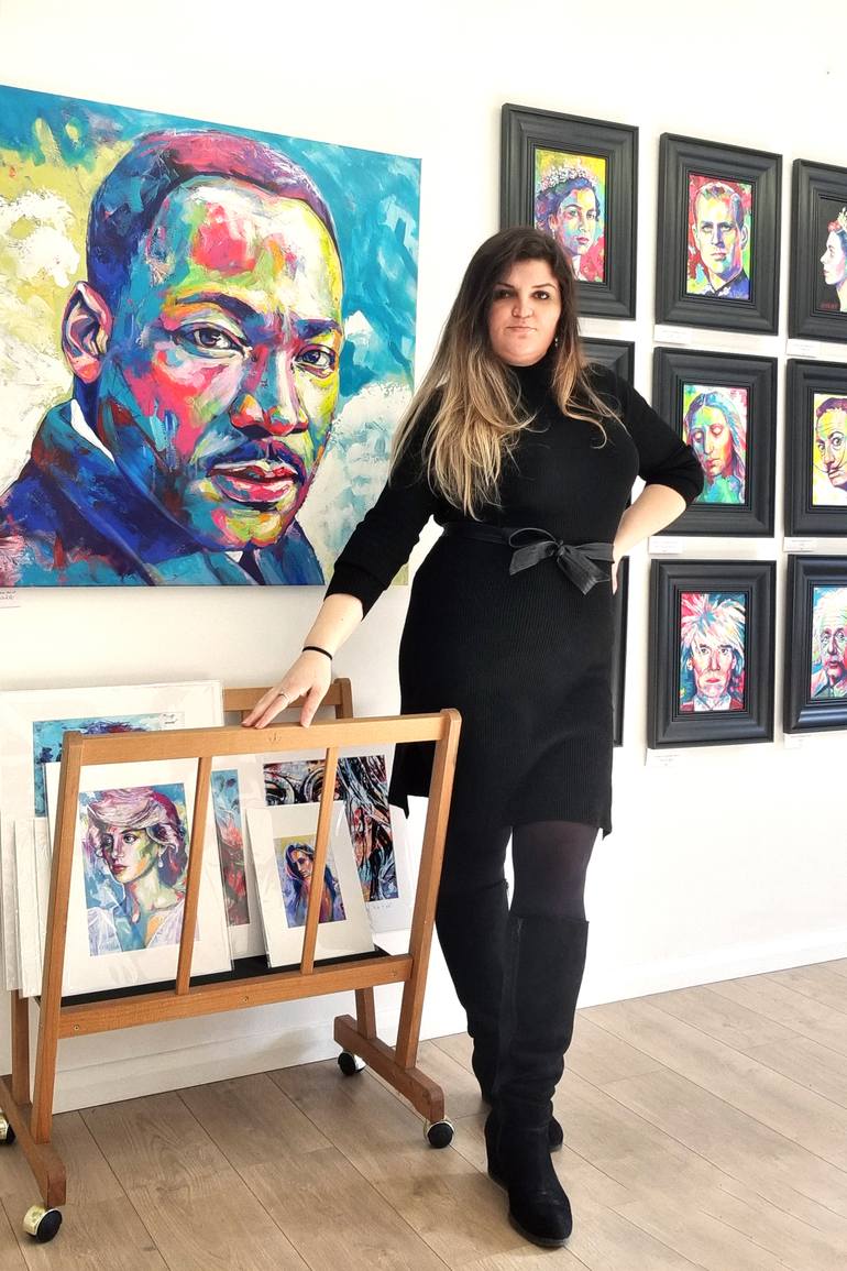 Einstein Painting by Alexandra Andreica | Saatchi Art