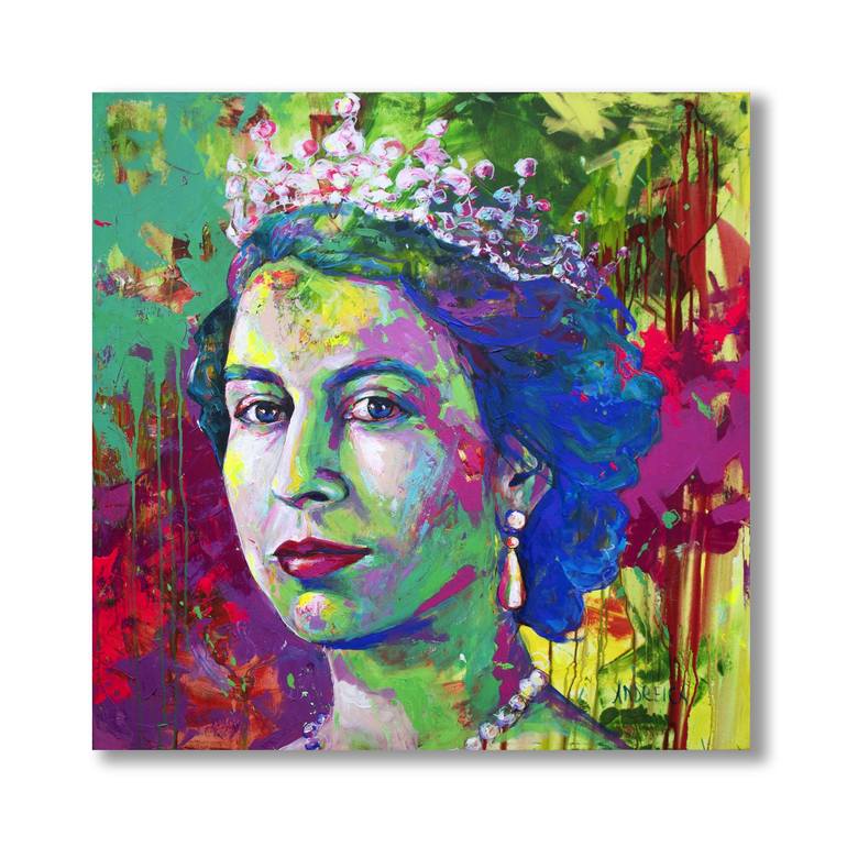 Queen Elizabeth II Painting by Alexandra Andreica | Saatchi Art