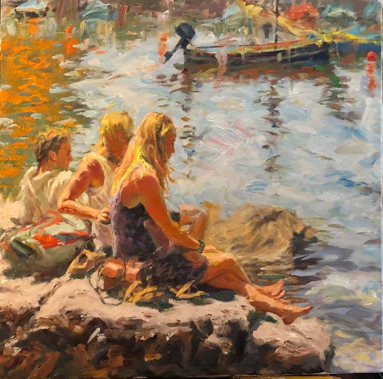 Third friend Painting by Paul Qian | Saatchi Art