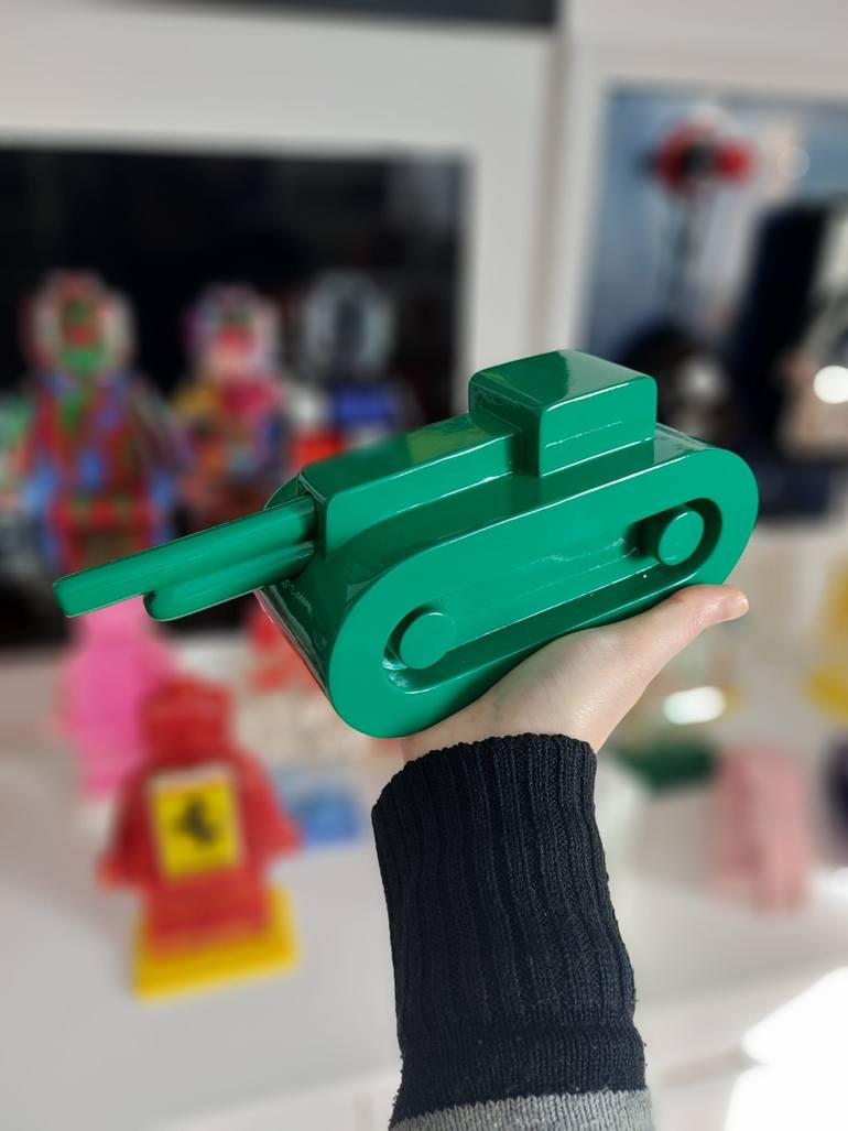 Alter Ego Tank Green Sculpture by Alessandro Piano | Saatchi Art United ...