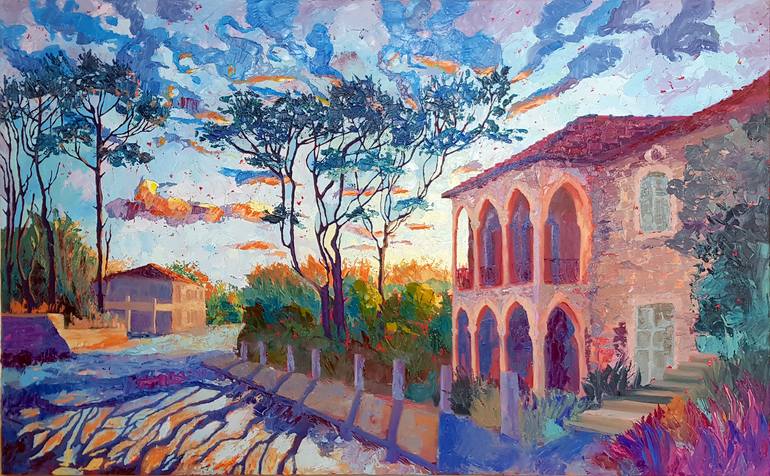 Dhour ech choueir houses Painting by mariam haydar | Saatchi Art