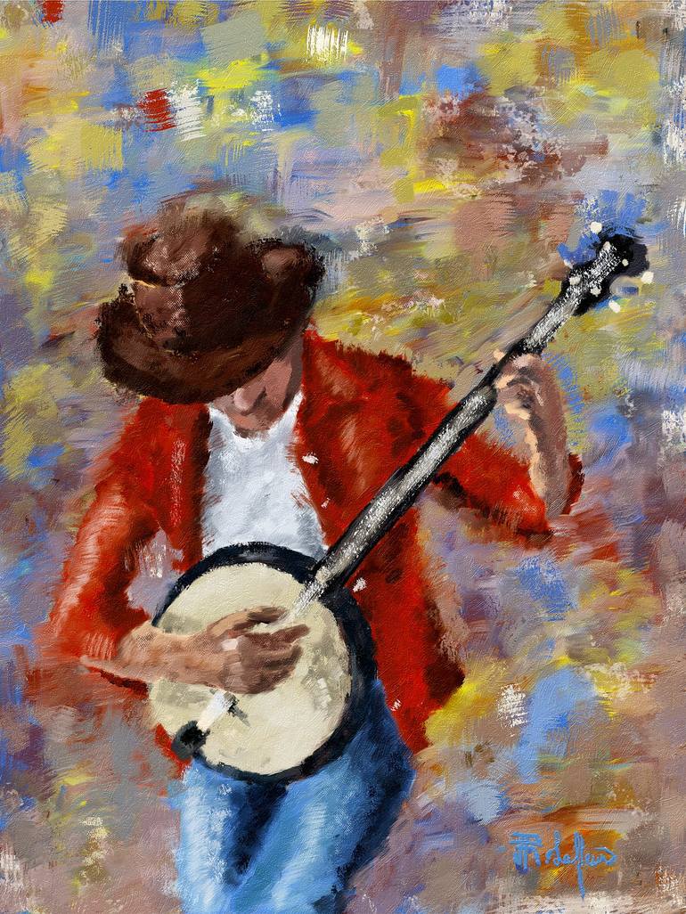 Banjo Player Drawing