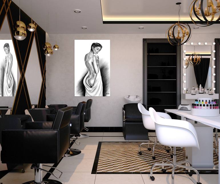 Heaven Subtle Intimacy Drawing by Ronel Lafleur | Saatchi Art