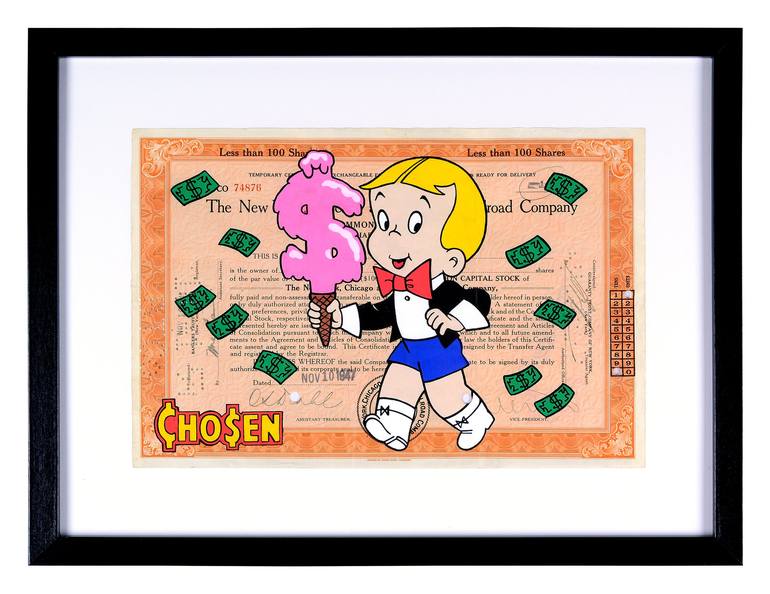 Richie Rich Dollar Ice Cream Drawing by Chosen Art | Saatchi Art