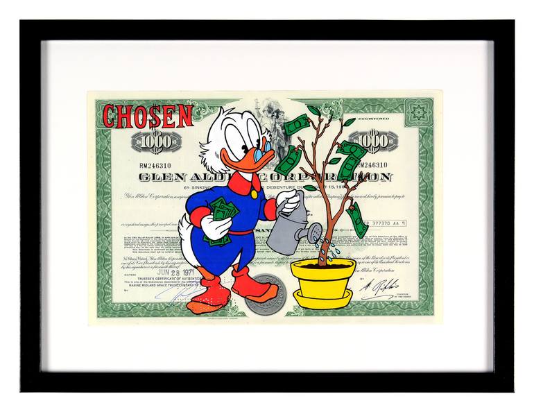 Uncle Scrooge Money Tree Drawing by Chosen Art | Saatchi Art