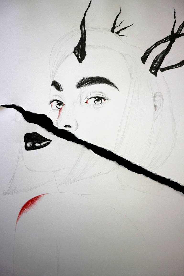 The Queen of the moor Drawing by James Zeta | Saatchi Art