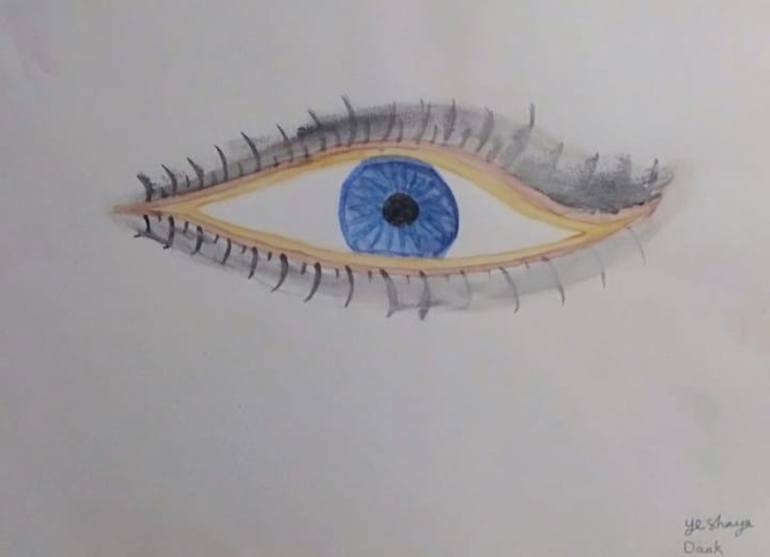 Yeshaya Dank first watercolour eye (2014) Painting by Yeshaya Dank ...