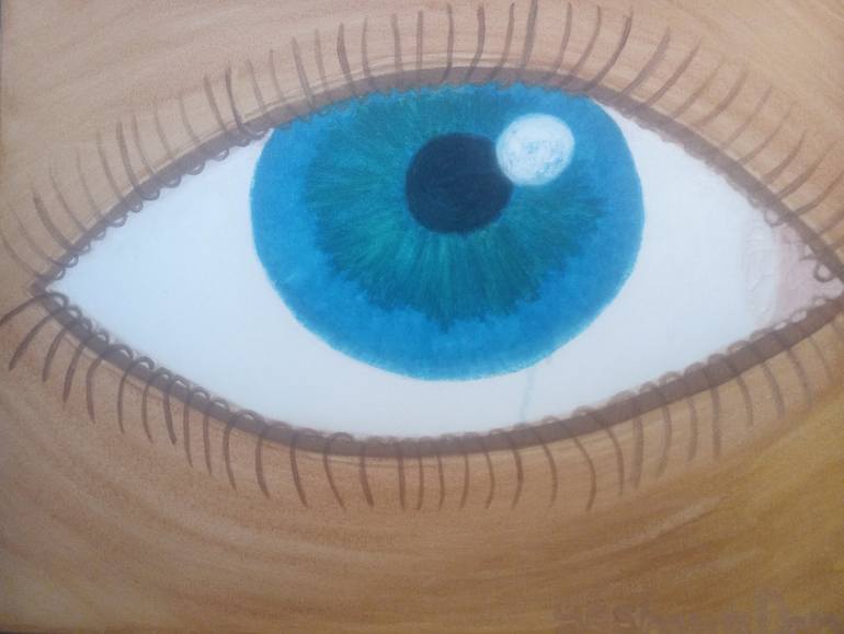 Floating in space the inner eye experience (2019) Painting by Yeshaya ...