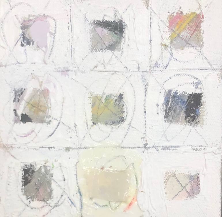 white grid no.55 Painting by Crystal Michaelson | Saatchi Art