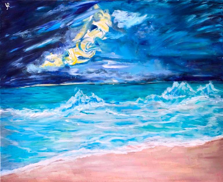 Raging Storm Painting by Valeria Sign | Saatchi Art