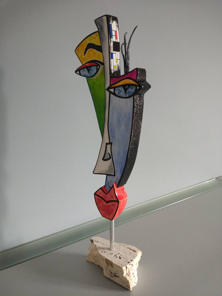 Face 3D - Face of Mondrian Sculpture by Umberto Bottoni | Saatchi Art