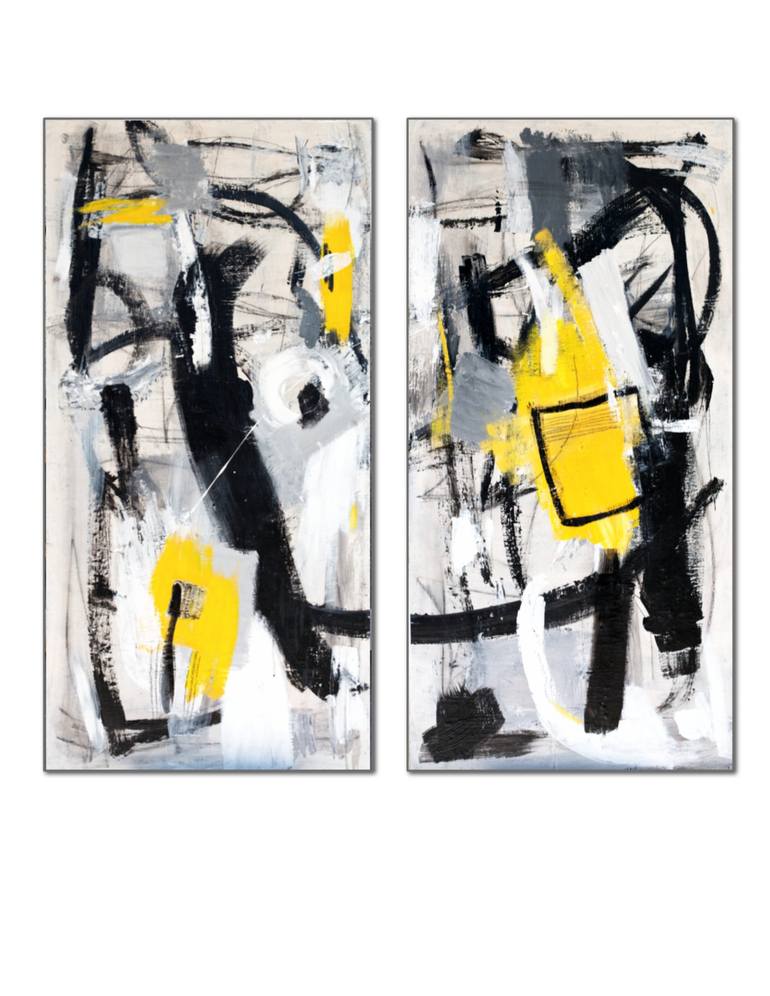 Indiscreet Diptych Painting by Ioana V Todor | Saatchi Art