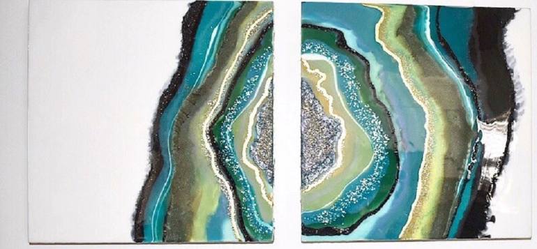 GI Geode Painting by Jake and Shae Nelson | Saatchi Art
