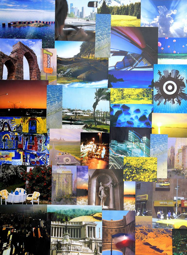 Collage Poster #4 - Places Printmaking by David Cabana | Saatchi Art