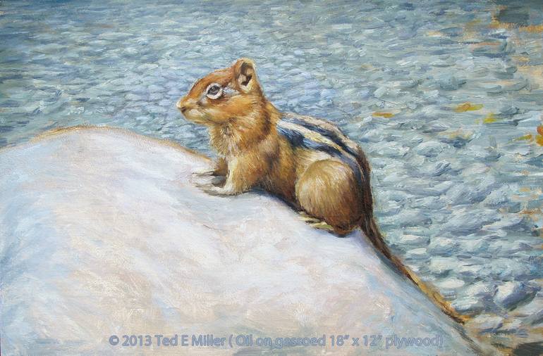 Golden-Mantled Painting by Theodore Miller | Saatchi Art