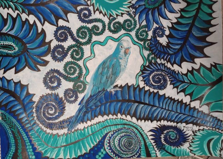 Blue Quaker Painting by Melinda Johnston | Saatchi Art