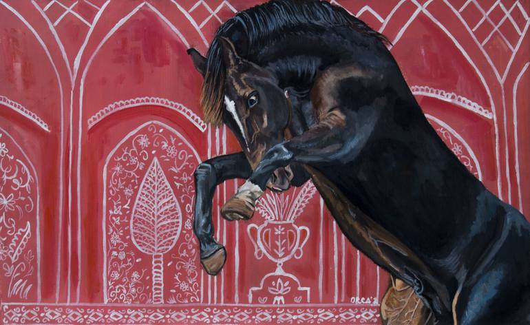 Indian pride Painting by Zorka Velickovic | Saatchi Art