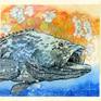 Moonfish Drawing by Dan Tomberlin | Saatchi Art