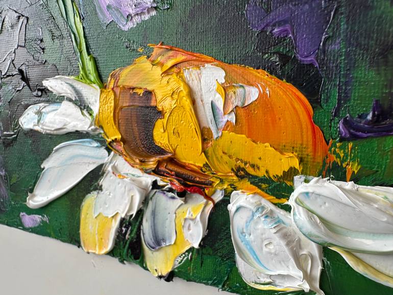 Two daisies Painting by Oksana Fedorova | Saatchi Art
