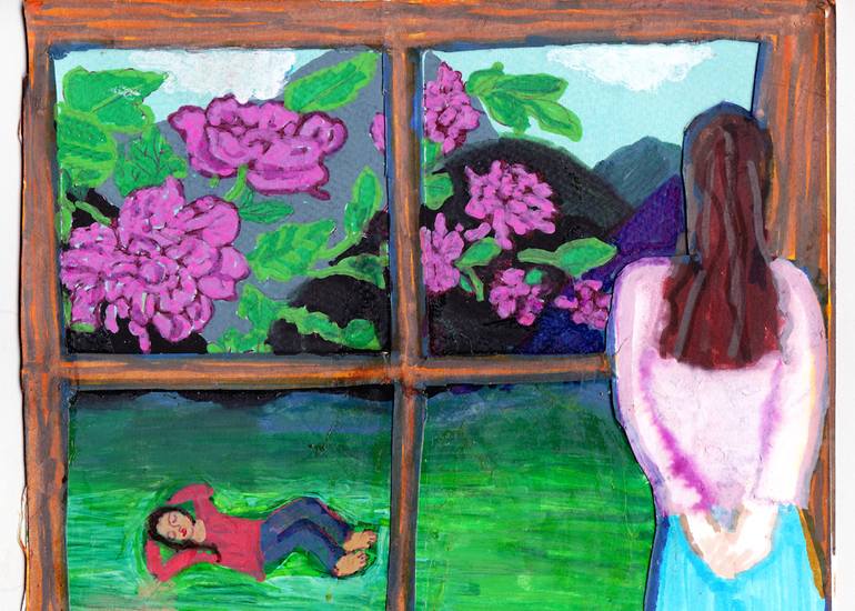 Gazing Through the Window Collage by Heidi Stark-Bank | Saatchi Art