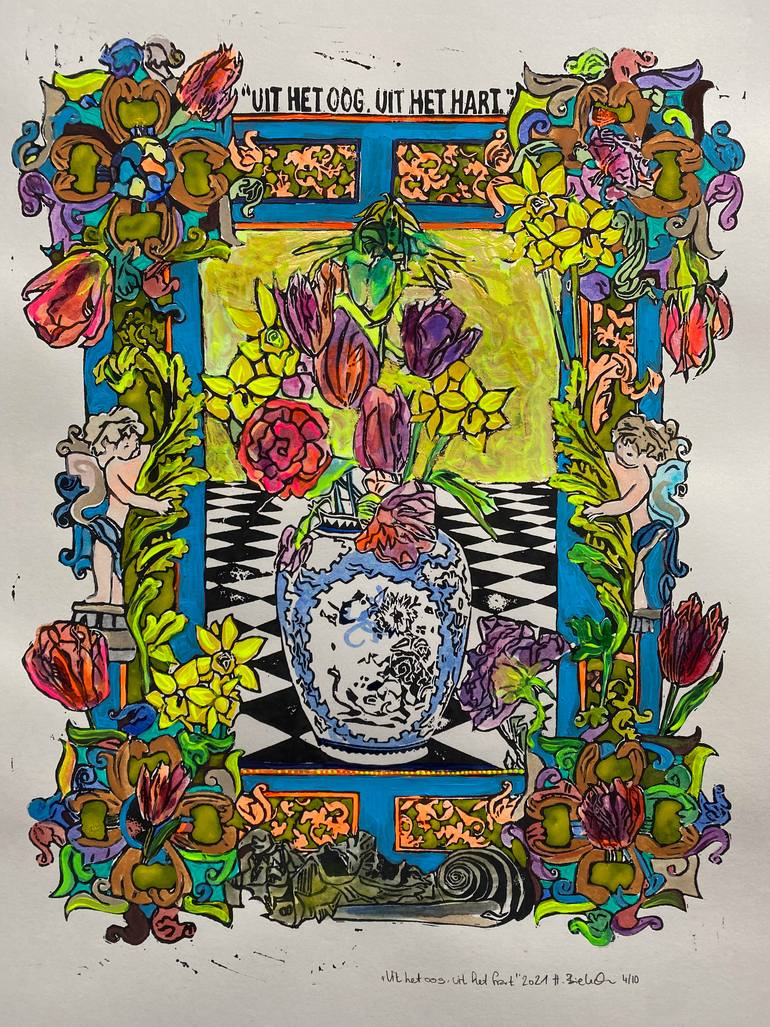 Uit het oog, uit het hart 4/10 Painting by Hanna Roth | Saatchi Art