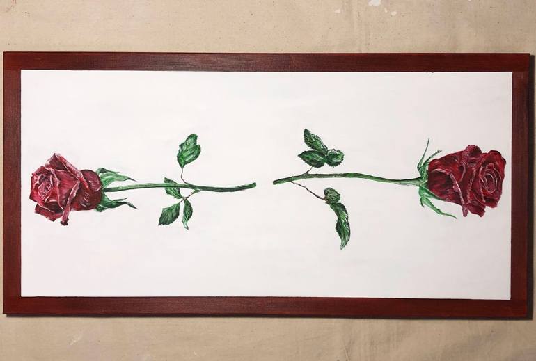2 Roses Painting by Jack Thayer | Saatchi Art